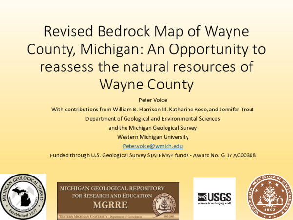 (PDF) Revised Bedrock Map of Wayne County, Michigan: An Opportunity to ...