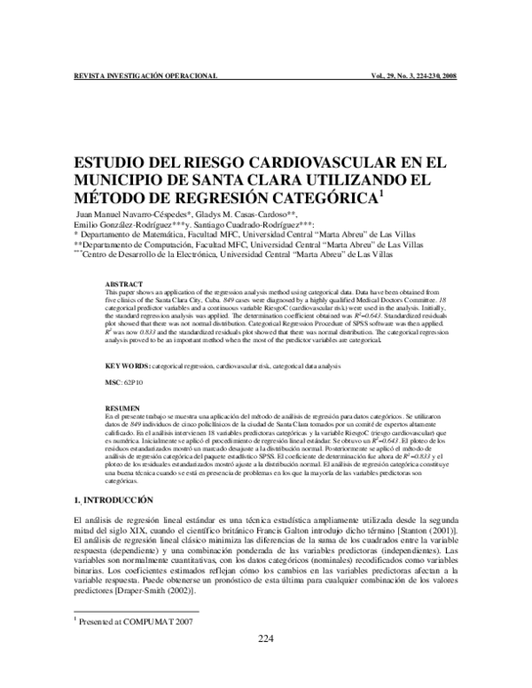 (PDF) Estudio Del Riesgo Cardiovascular en El Municipio De Santa Clara ...