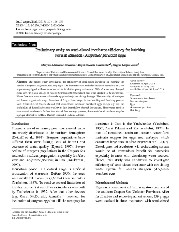 (PDF) Preliminary study on semi-closed incubator efficiency for ...