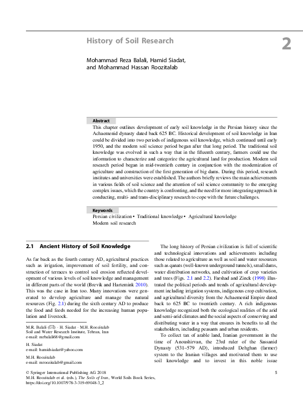 (PDF) History of Soil Research