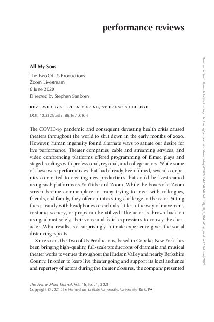 (PDF) All My Sons