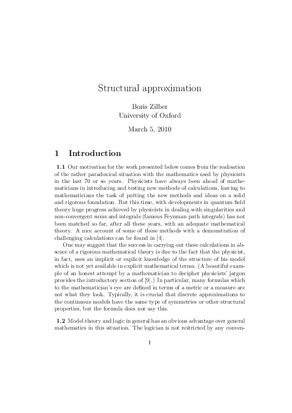 (PDF) Structural approximation