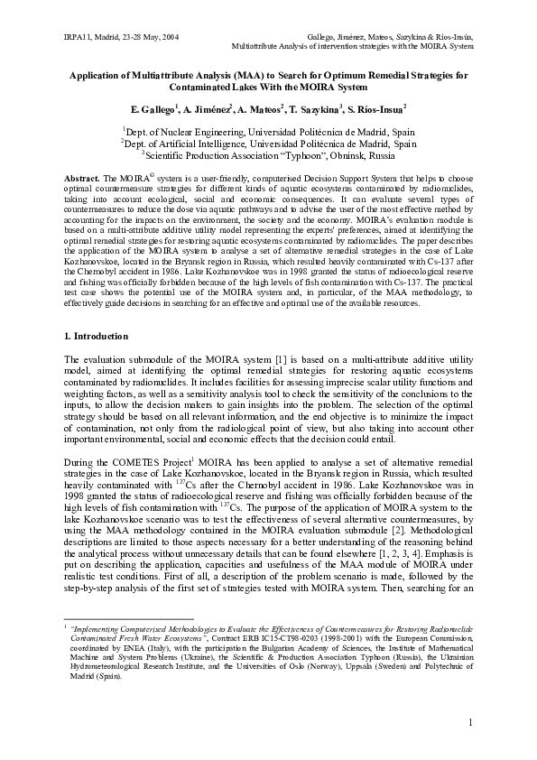 (PDF) Application of Multiattribute Analysis (MAA) to Search for ...