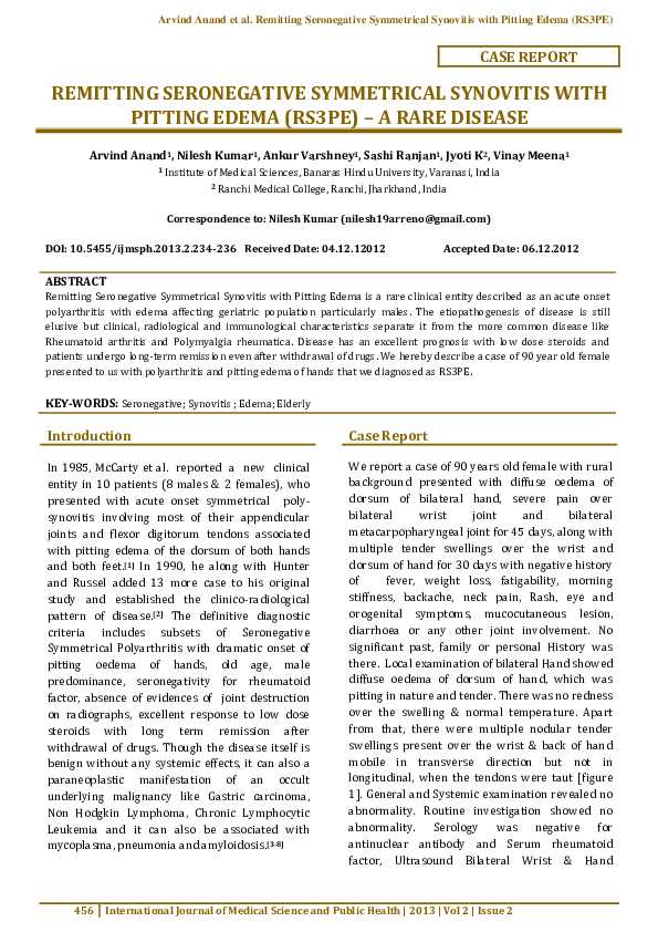 (PDF) Remmiting seronegative symmetrical synovitis with pitting edema ...