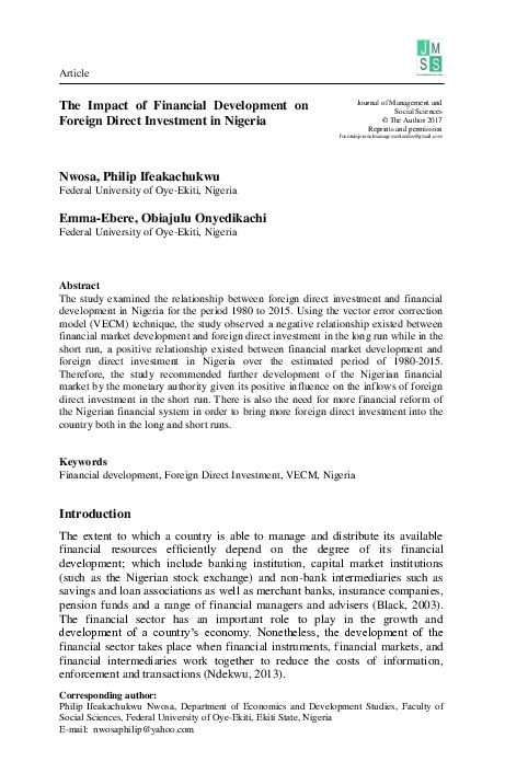 pdf-the-impact-of-financial-development-on-foreign-direct-investment