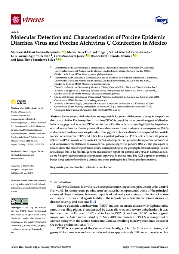 (PDF) Molecular Detection and Characterization of Porcine Epidemic ...