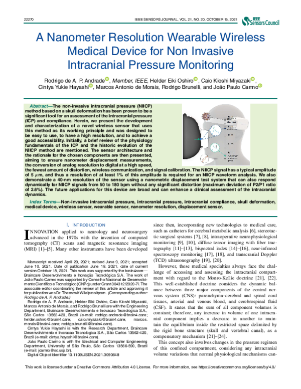(PDF) A Nanometer Resolution Wearable Wireless Medical Device for Non ...