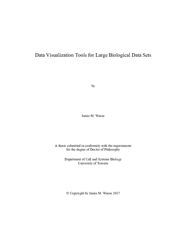 (PDF) Data Visualization Tools for Large Biological Data Sets