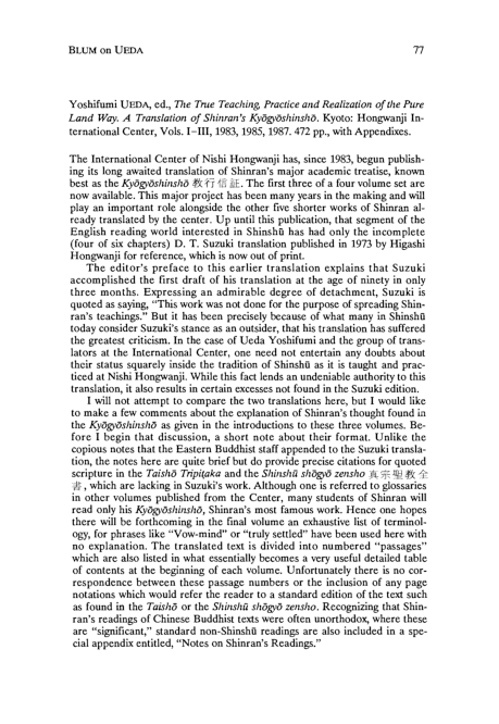 (PDF) Review of: Yoshifumi Ueda, ed., The True Teaching, Practice and ...