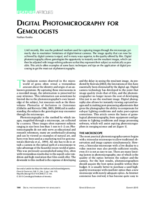 (PDF) Box a : The Evolution of the Gemological Microscope | nathan ...