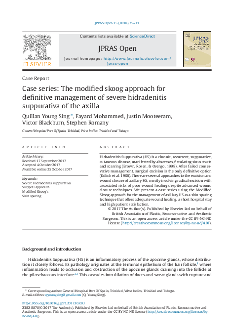 (PDF) Case series: The modified skoog approach for definitive ...