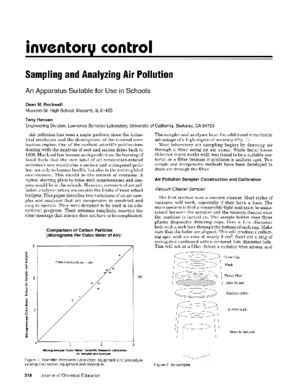 (PDF) Inventory Control: Sampling and Analyzing Air Pollution: An ...