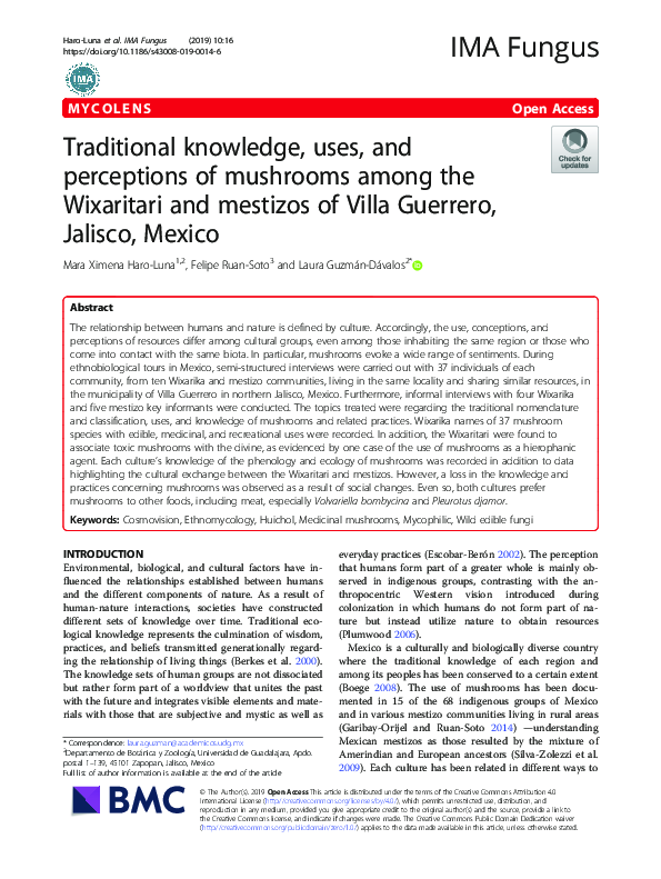(PDF) Traditional knowledge, uses, and perceptions of mushrooms among ...