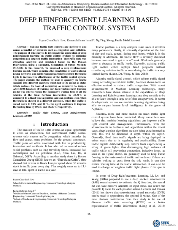 (PDF) Deep Reinforcement Learning Based Traffic Control System
