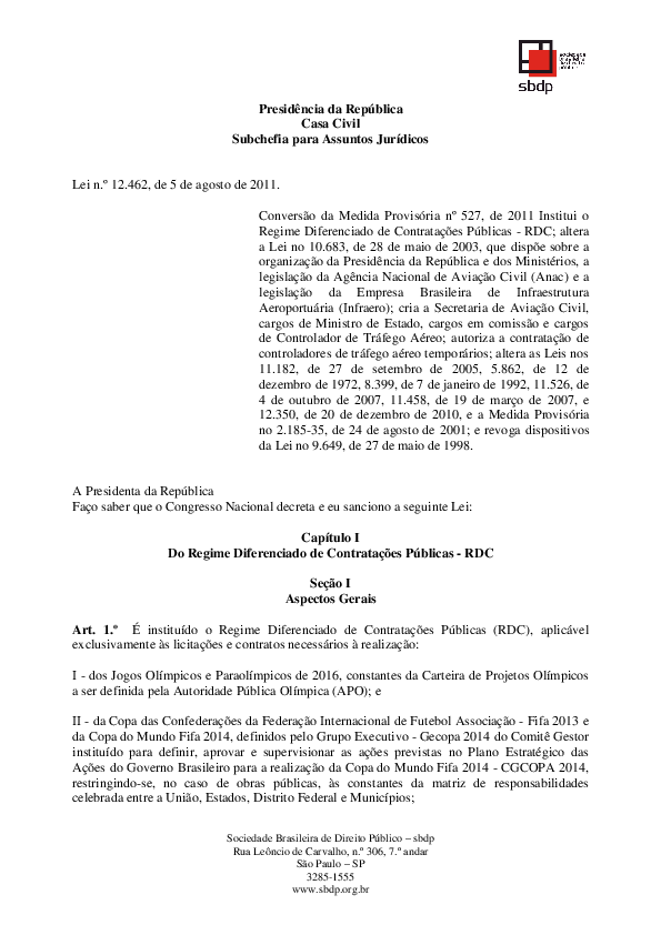 (PDF) Lei 12462 - RDC