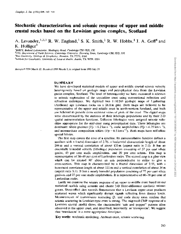 (PDF) Stochastic characterization and seismic response of upper and ...