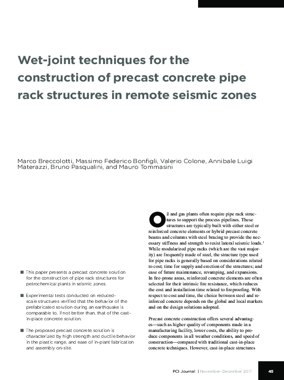 (PDF) Wet-Joint Techniques for the Construction of Precast Concrete ...