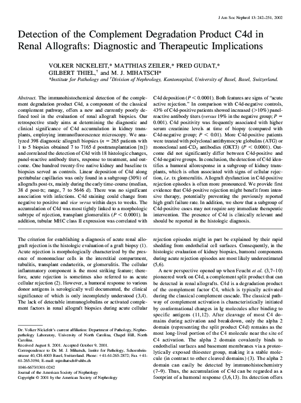 (PDF) J Am Soc Nephrol 13: 242–251, 2002 Detection of the Complement ...