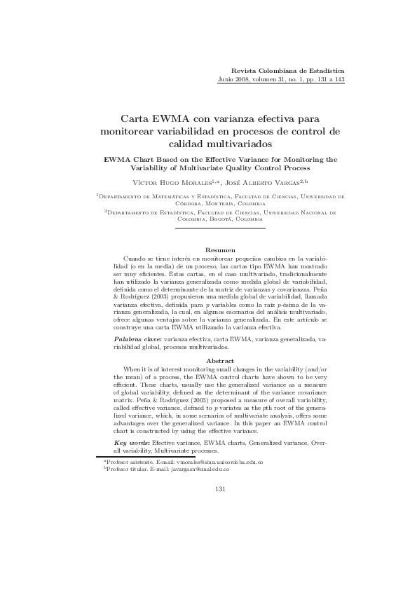 (PDF) EWMA Chart Based on the Effective Variance for Monitoring the Variability of Multivariate ...