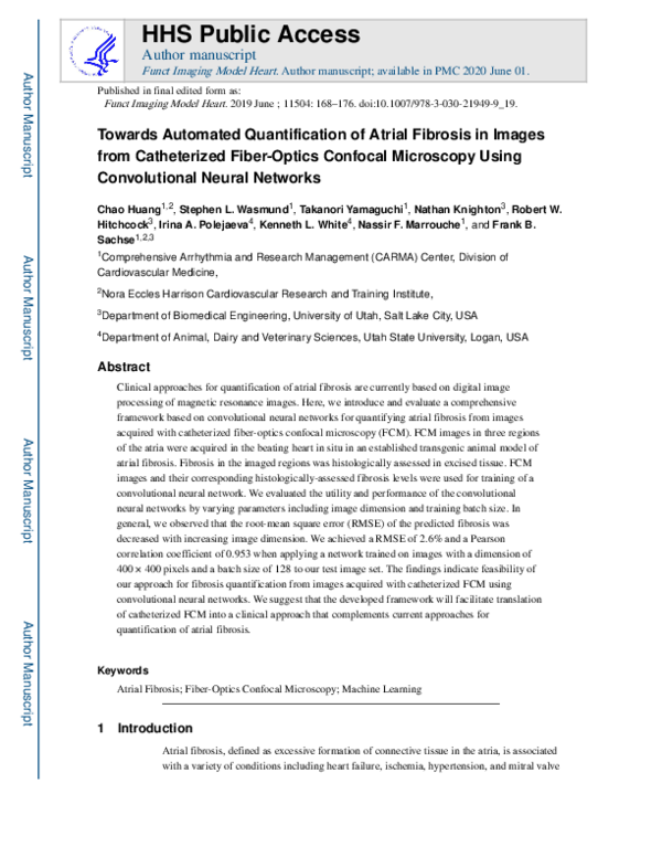 (PDF) Towards Automated Quantification of Atrial Fibrosis in Images ...