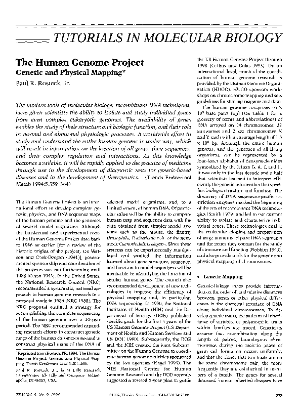 (PDF) The Human Genome Project