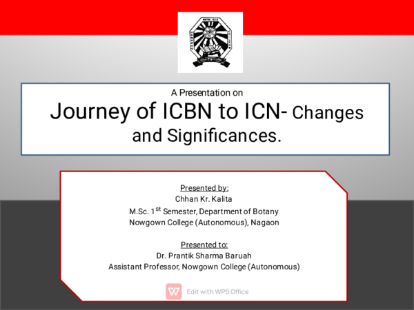 (PDF) ICBN TO ICN - Changes and Significances.