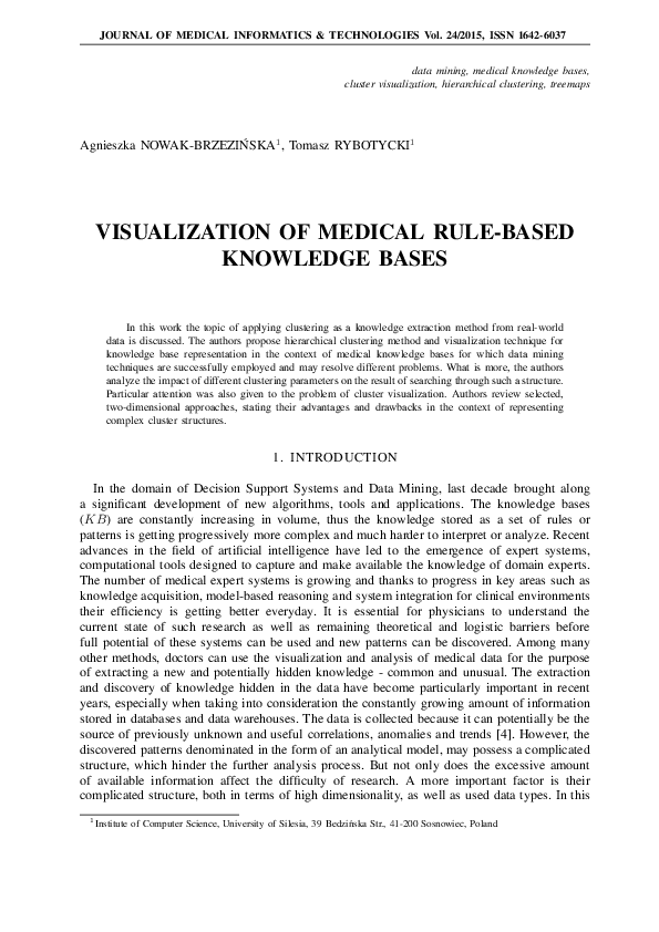 (PDF) Visualization of medical rule-based knowledge bases