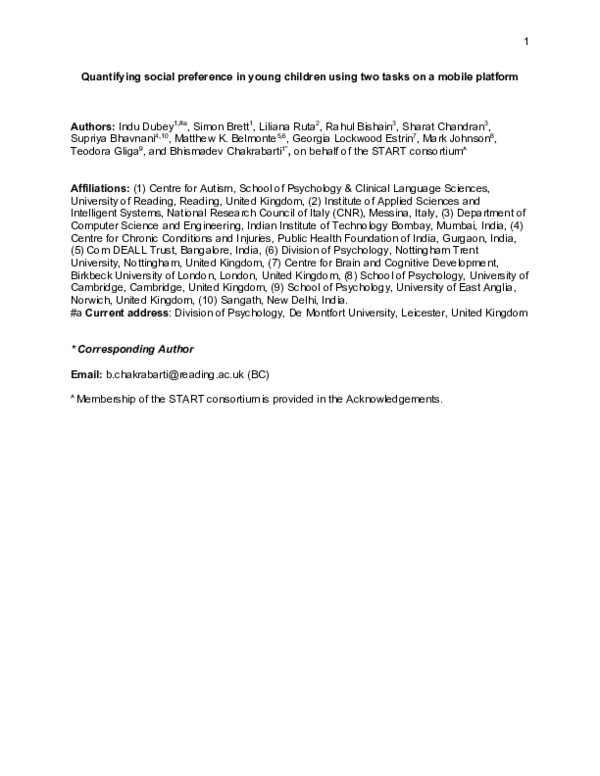 (PDF) Social is not always special: Evidence for task specificity in ...