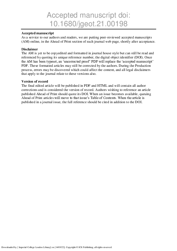 (PDF) A laboratory characterisation of the response of intact chalk to ...