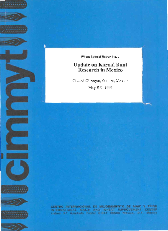 (PDF) Update on Karnal bunt research in Mexico