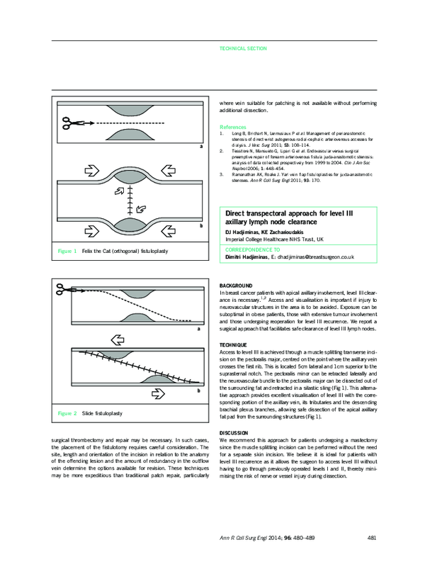 (PDF) Direct transpectoral approach for level III axillary lymph node ...