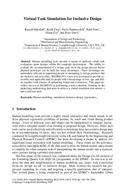(PDF) Virtual Task Simulation for Inclusive Design