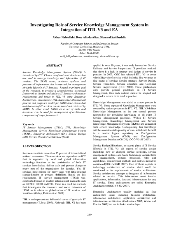(PDF) Investigating Role of Service Knowledge Management System in ...
