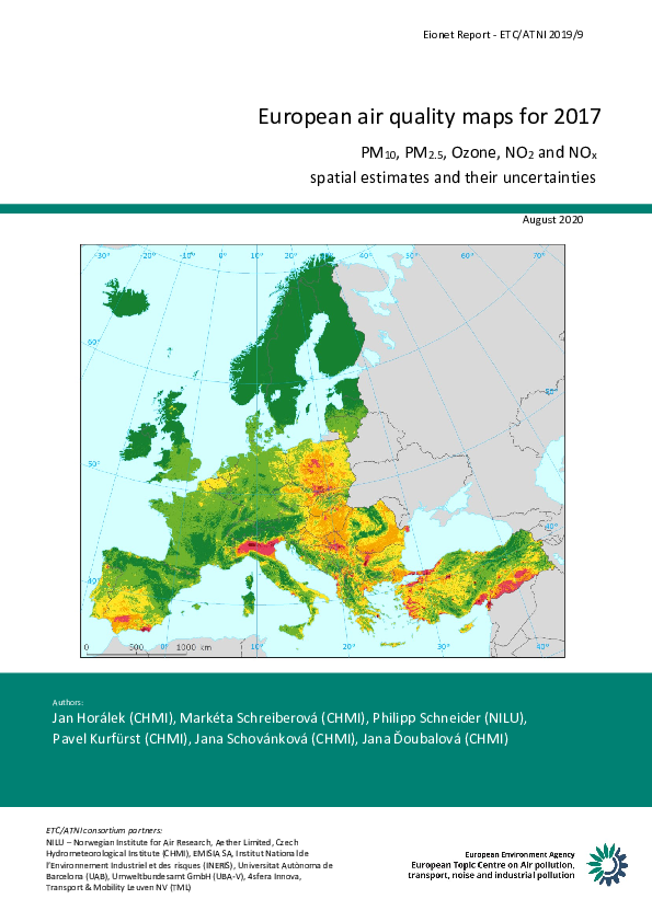 (PDF) ETC/ATNI Report 2019/9: European air quality maps for 2017. PM10 ...