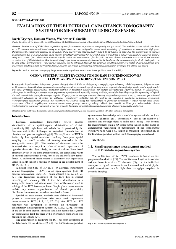 (PDF) Evaluation of Electrical Capacitance Tomography Thresholding Techniques for Void Fraction ...
