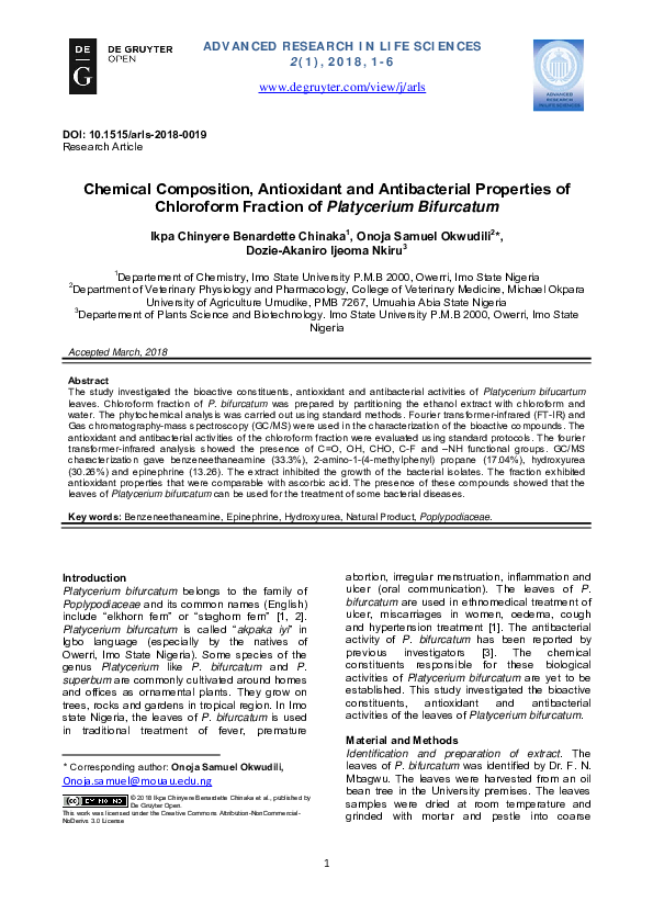 (PDF) Chemical composition, Antioxidant and Antibacterial activity of thuja orientalis essential oil