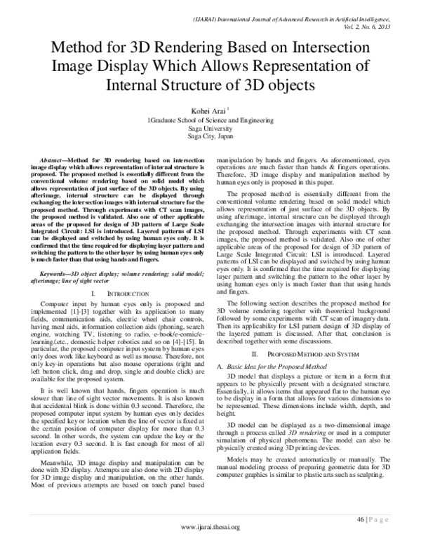 (PDF) 3D Rendering Method for Internal Structures