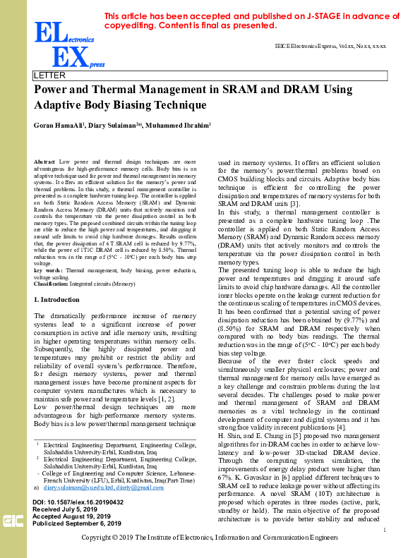 (PDF) Leakage Reduction in DT8T SRAM Cell Using Body Biasing Technique