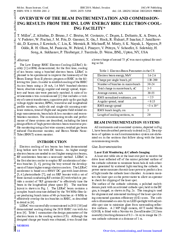 (PDF) Overview of the Beam Instrumentation and Commissioning Results ...
