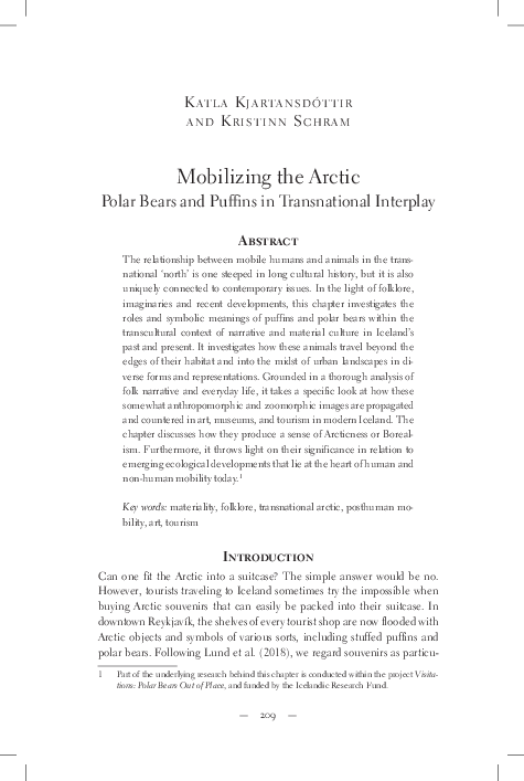 (PDF) Mobilizing the Arctic: Polar Bears and Puffins in Transnational ...
