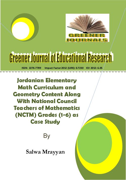 (PDF) Jordanian Elementary Math Curriculum and Geometry Content Along ...