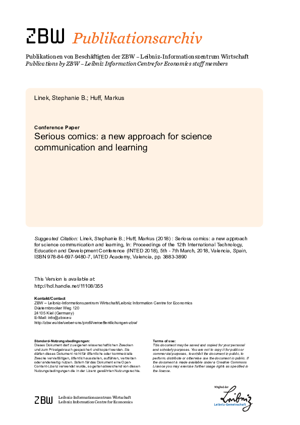(PDF) Serious Comics: A New Approach for Science Communication and Learning
