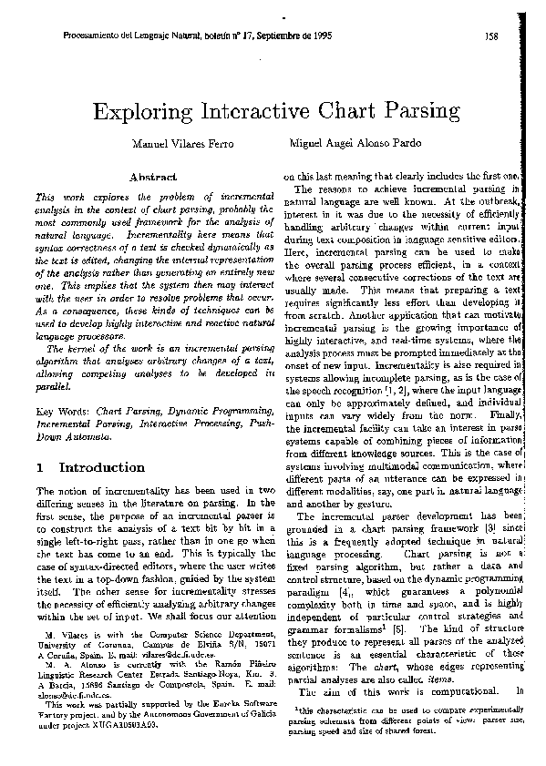 (PDF) Exploring interactive chart parsing