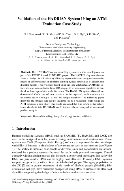 (PDF) Validation of the HADRIAN system using an ATM evaluation case ...