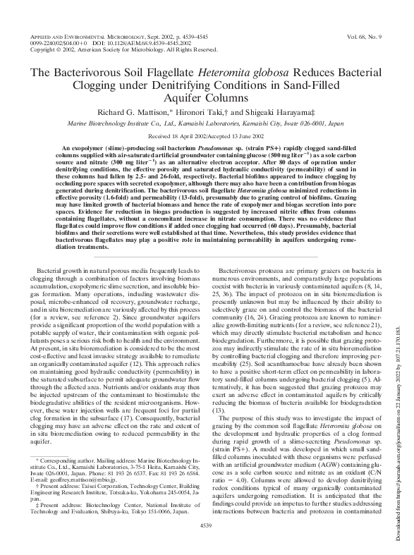 (PDF) The Bacterivorous Soil Flagellate Heteromita globosa Reduces ...