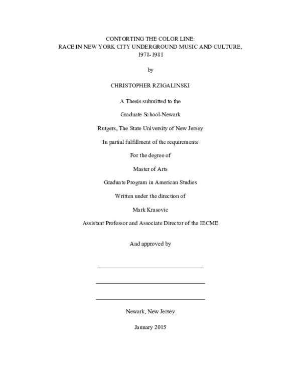 (PDF) Contorting the color line: race in New York City underground ...