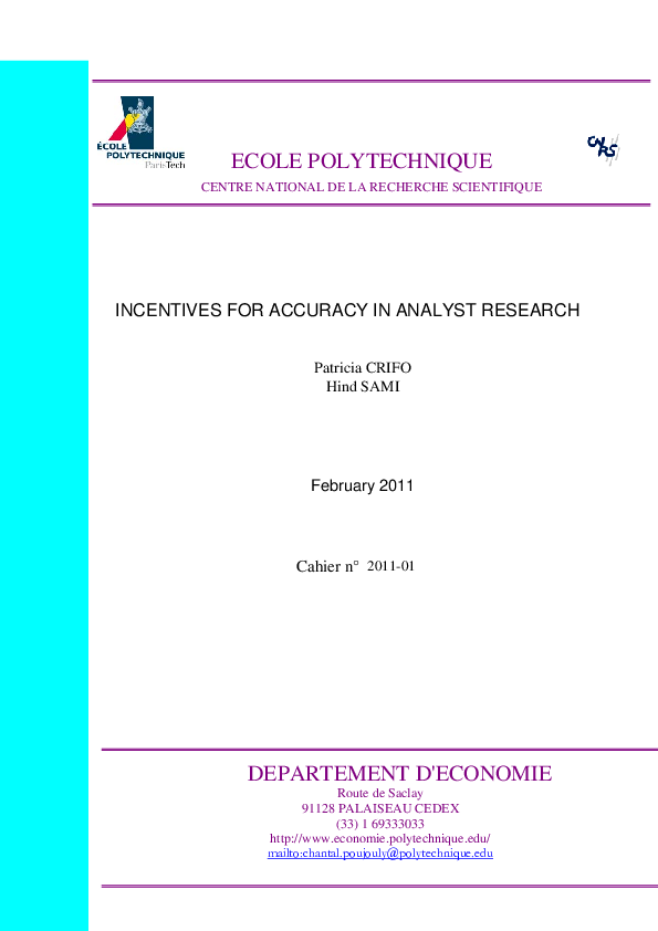 (PDF) Modeling Analyst Incentives and Accuracy