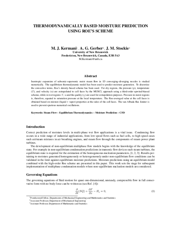(PDF) Thermodynamically based moisture prediction using roe’s scheme