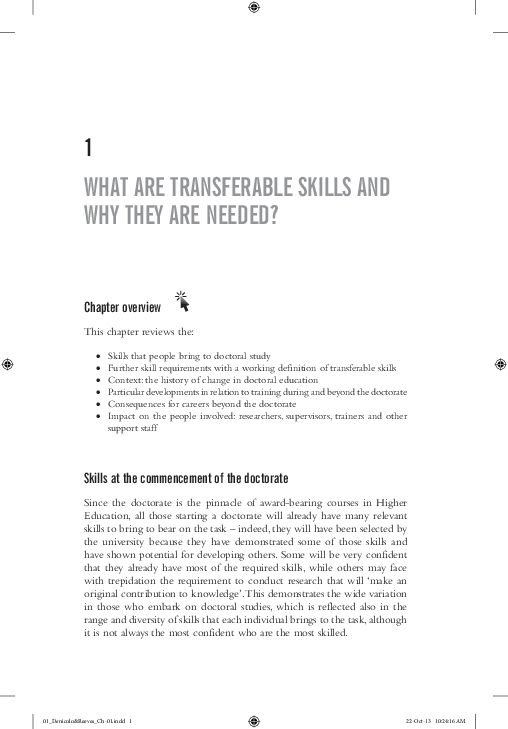 (PDF) What are Transferable Skills and why they are Needed?