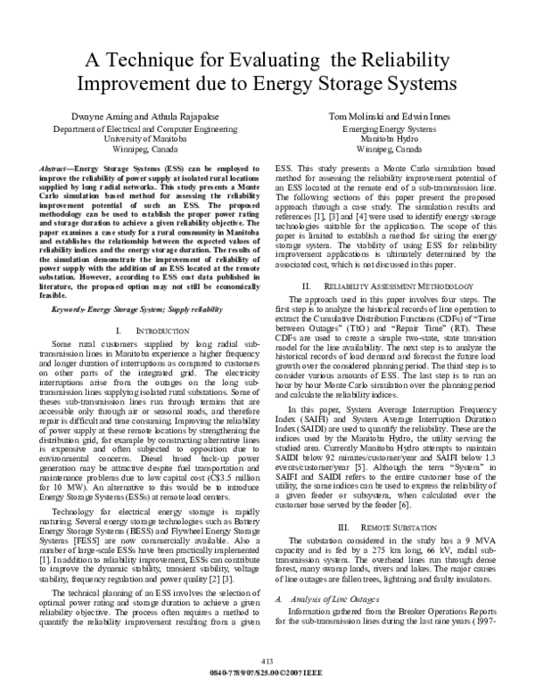(PDF) A Technique for Evaluating the Reliability Improvement Due to ...